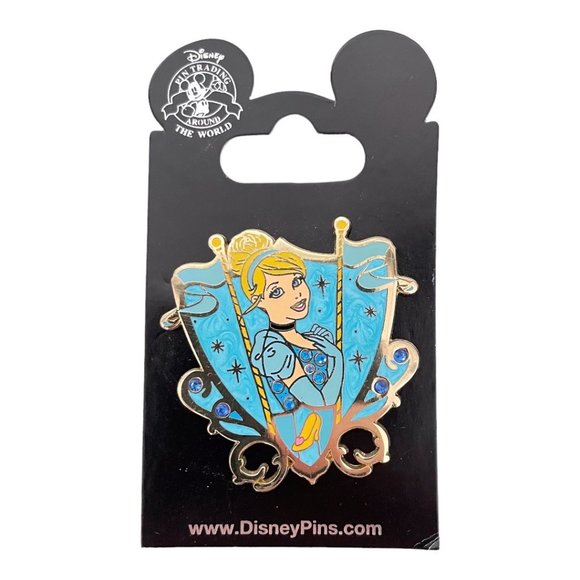 Disney | Jewelry | Disney Parks Princess Cinderella Jeweled Crest Pin ...